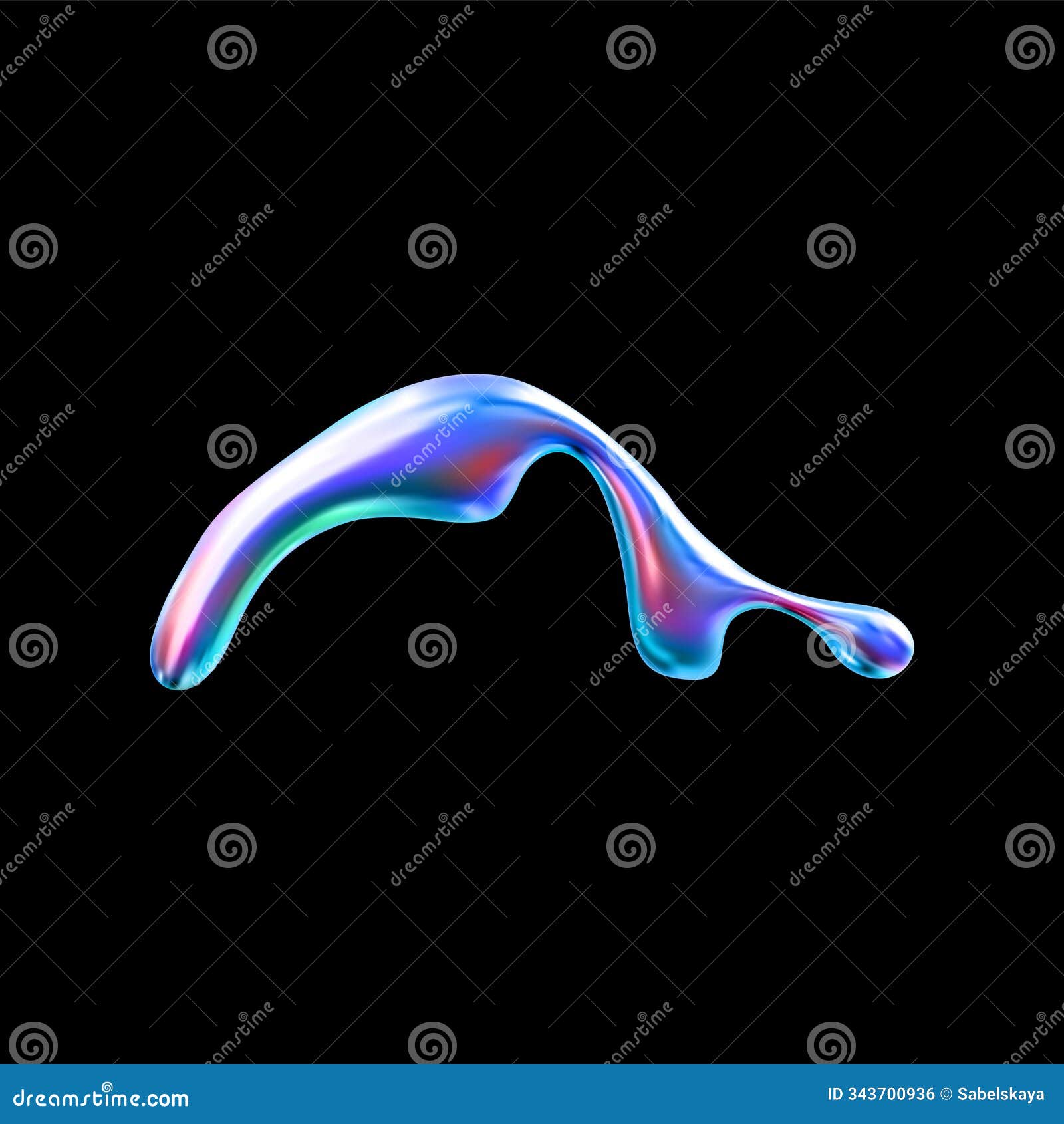 Vector with Rounded Drops of Flowing Liquid Chromium on a Black ...