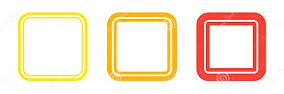 Vector Rounded Rectangle Shape Icon Set Stock Illustration ...