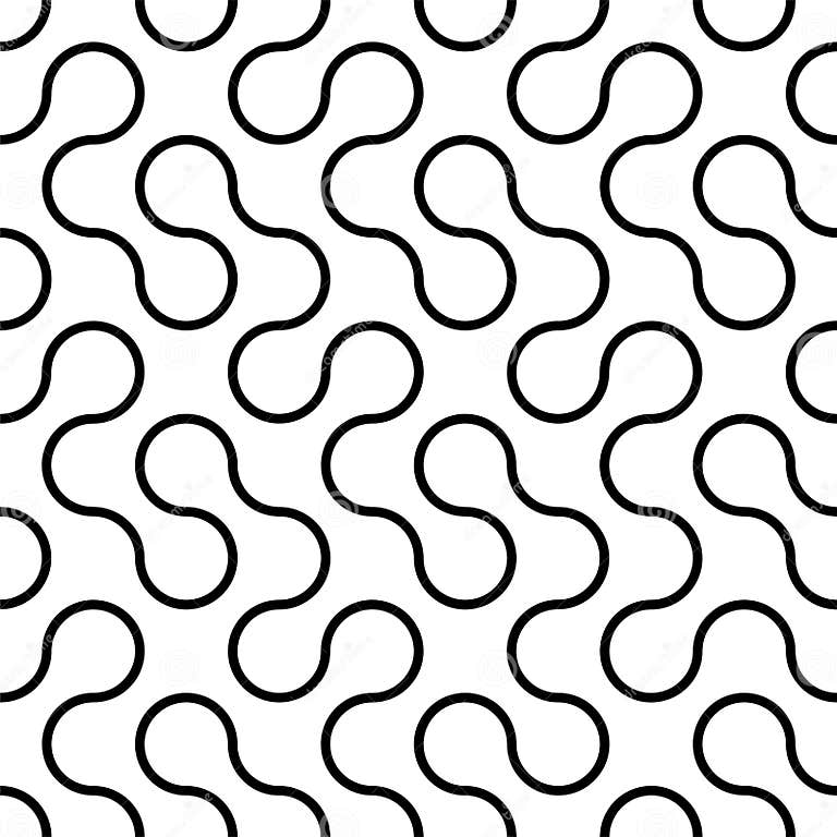Seamles Pattern of Peano Round Line Design Stock Illustration ...
