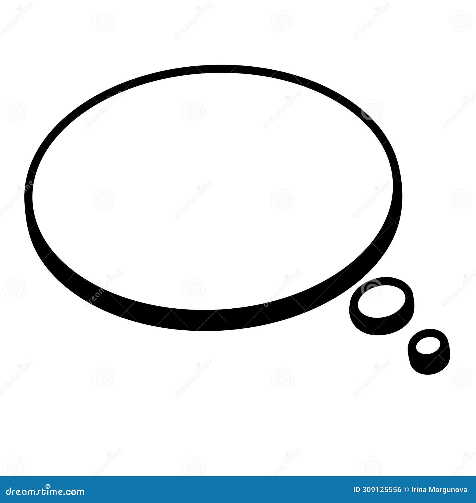 Vector Rounded Speech Bubble for Words . Black Hand Drawn Dialogue ...