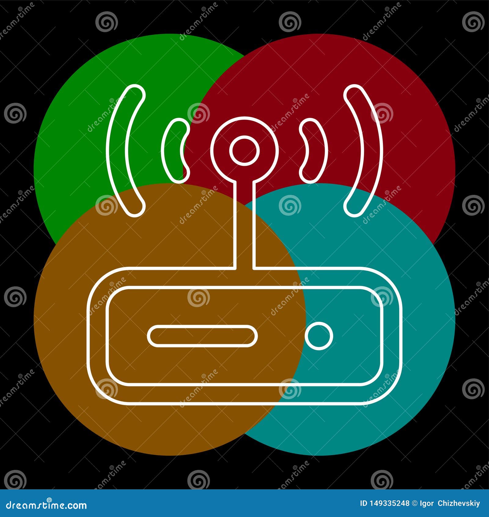 Vector Router Modem Illustration Stock Vector - Illustration of modem ...