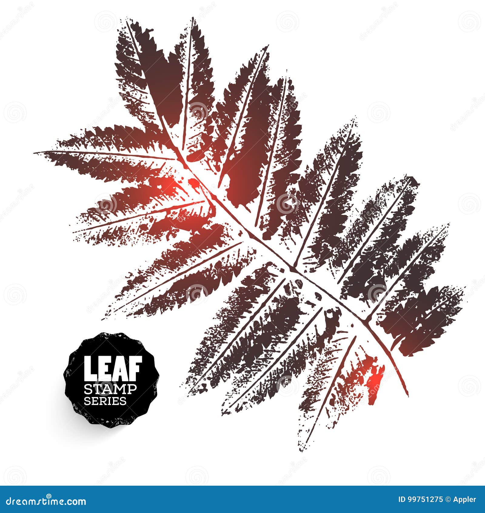 Vector Rowan stamp stock vector. Illustration of drawing - 99751275