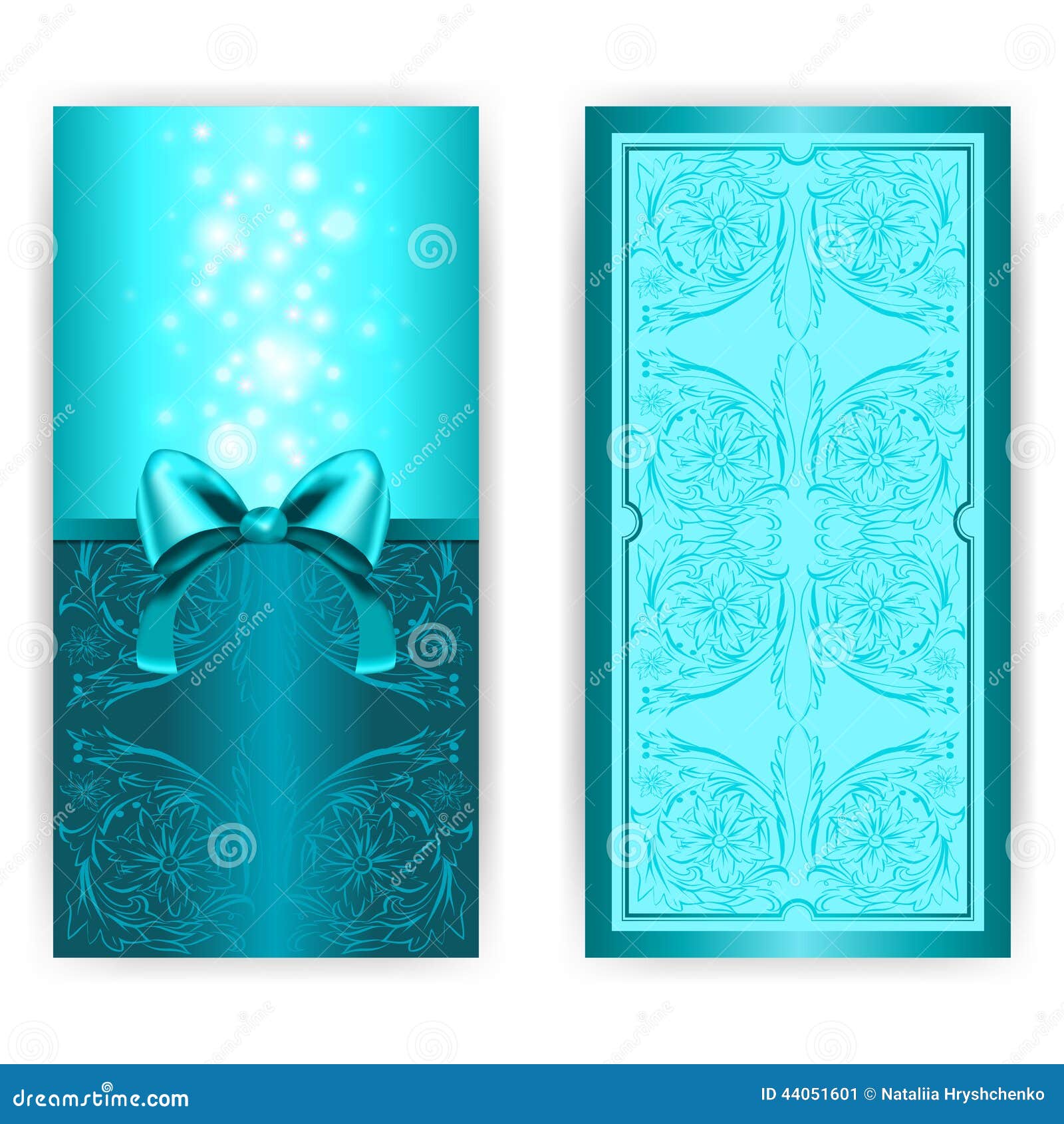 Vector Royal Invitation Card with Bow Stock Vector - Illustration of ...