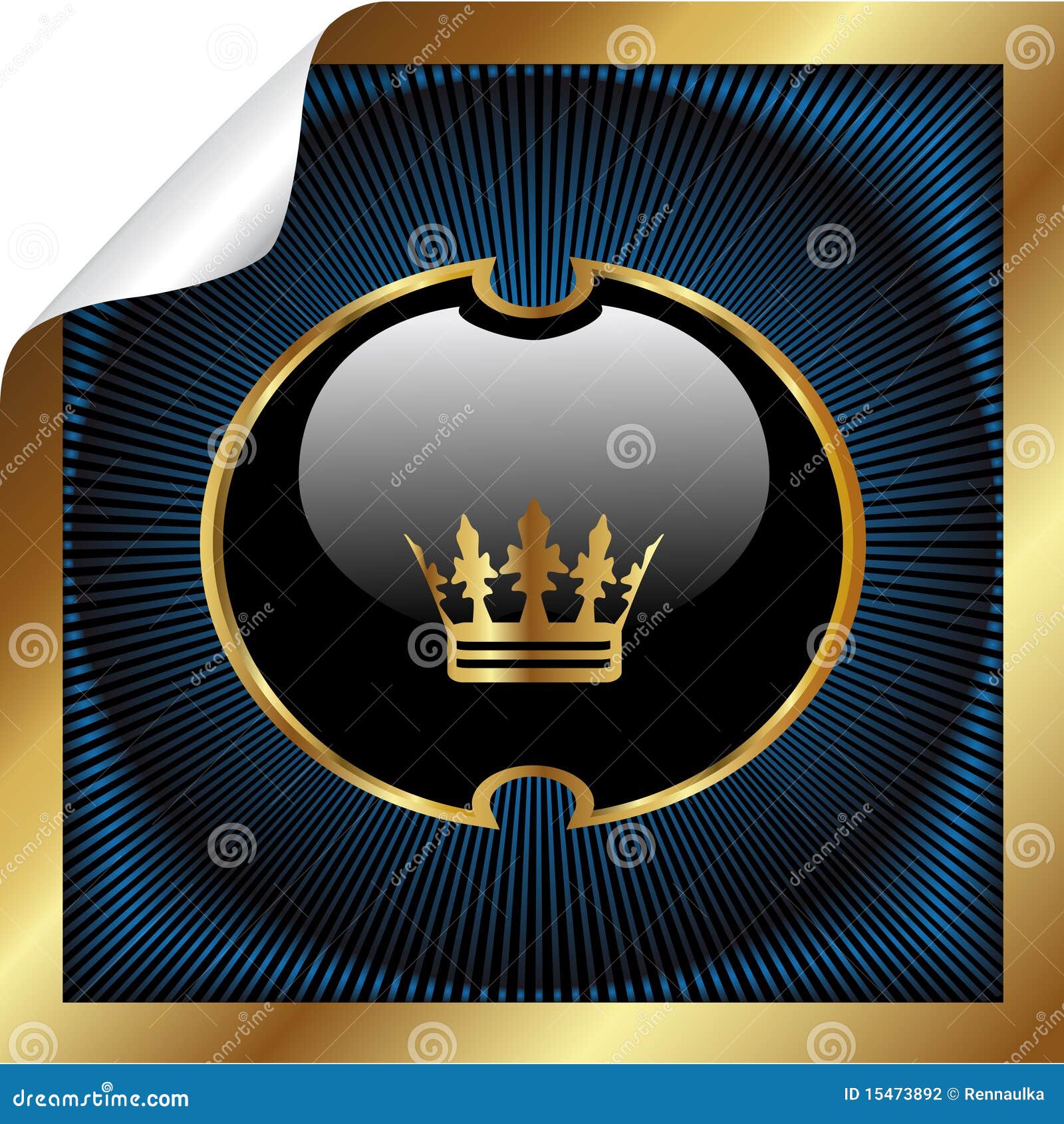 Vector royal label stock vector. Illustration of curl - 15473892