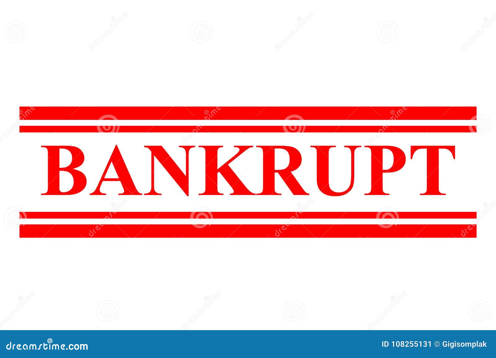Rubber Stamp Effect : Bankrupt, Isolated on White Stock Vector ...