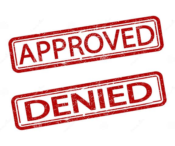 Vector Rubber Stamps Approved and Denied. Isolated. Stock Vector ...