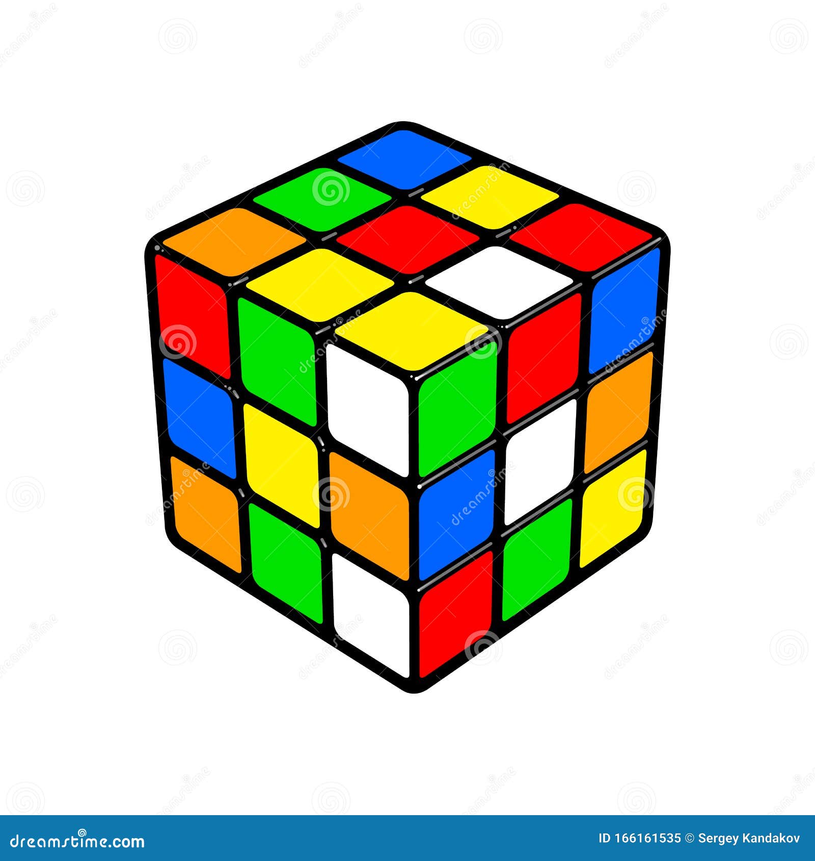 Vector Rubik`s Cube 3x3 Toy Puzzle | CartoonDealer.com #191302862