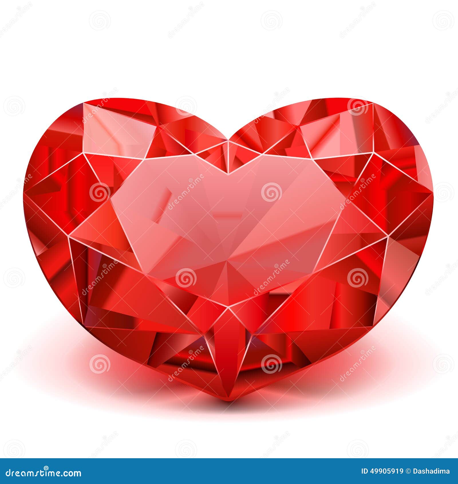 Vector Ruby Heart ilustración del vector. Ilustración de quilate - 49905919
