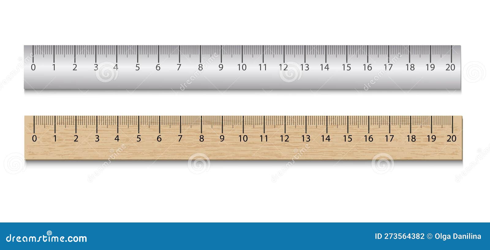 Vector Ruler Group of Two Pieces Eps10 Stock Vector - Illustration of ...