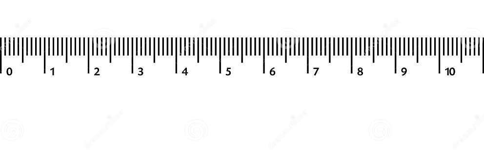 Vector Ruler Isolated on White Background. Simple Measurement Equipment ...
