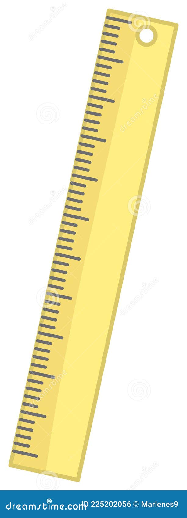 Vector Ruler in Pastel Yellow Colour Stock Vector - Illustration of ...