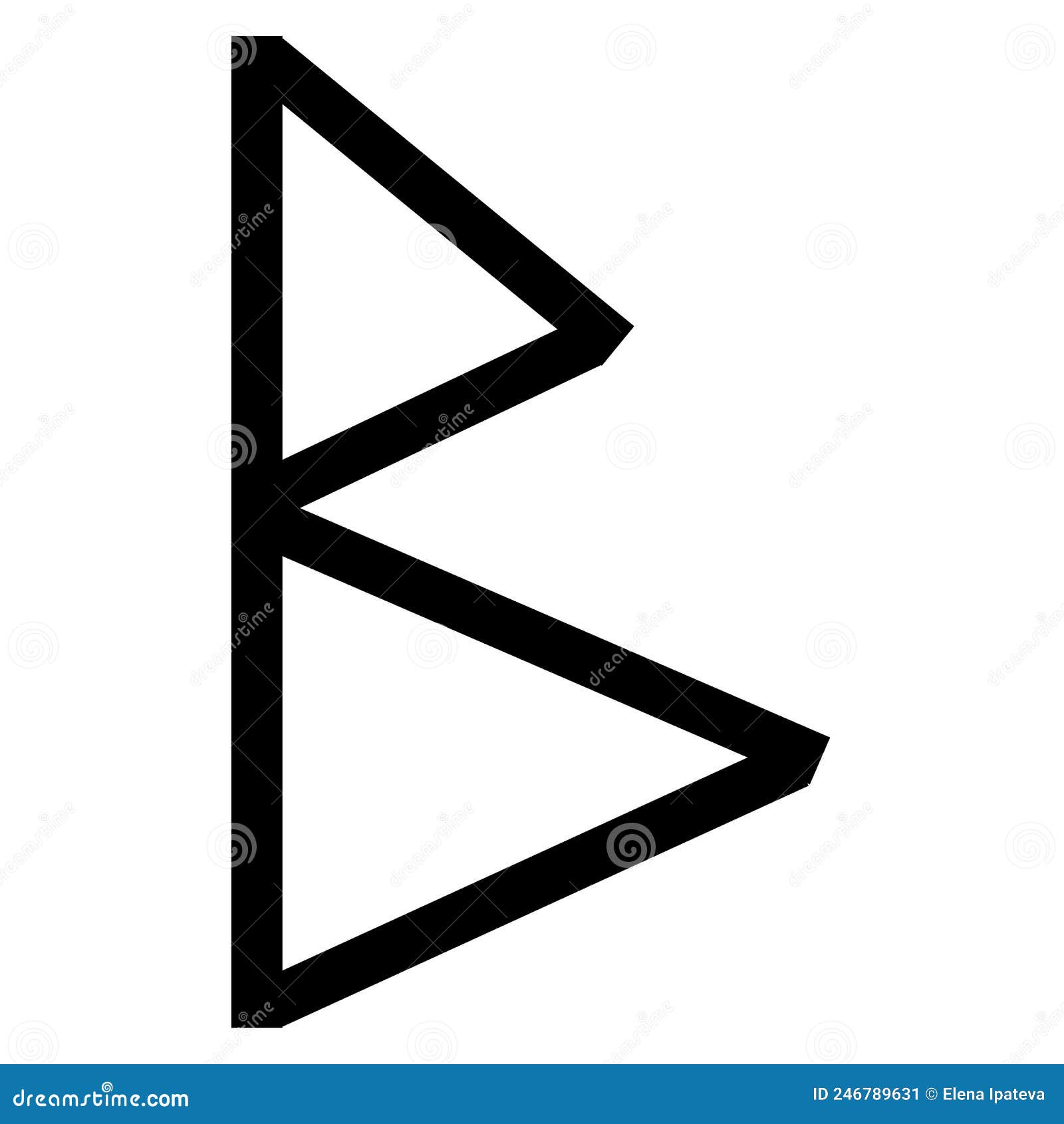 Vector Runic Scandinavian Celtic Alphabet Letter B Stock Vector ...