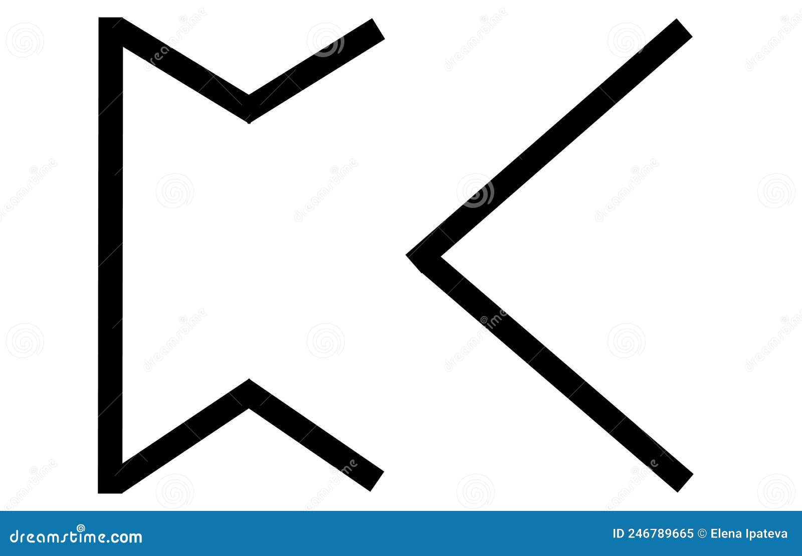 Vector Runic Scandinavian Celtic Alphabet Letter C Stock Vector ...