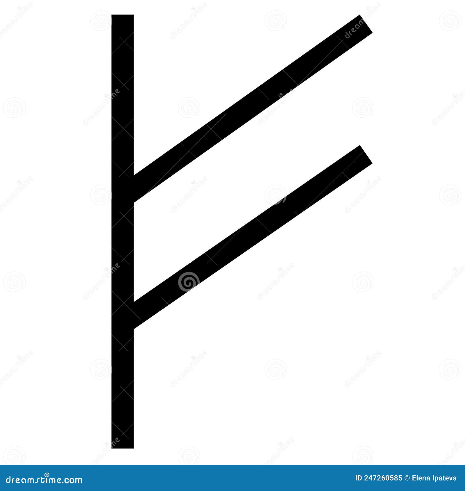 Vector Runic Scandinavian Celtic Alphabet Letter F Stock Vector ...