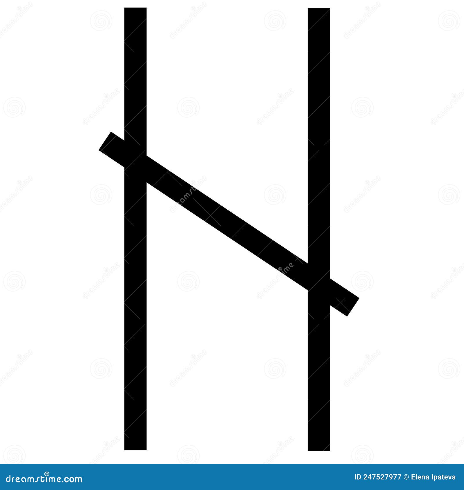 Vector Runic Scandinavian Celtic Alphabet Letter H Stock Vector ...