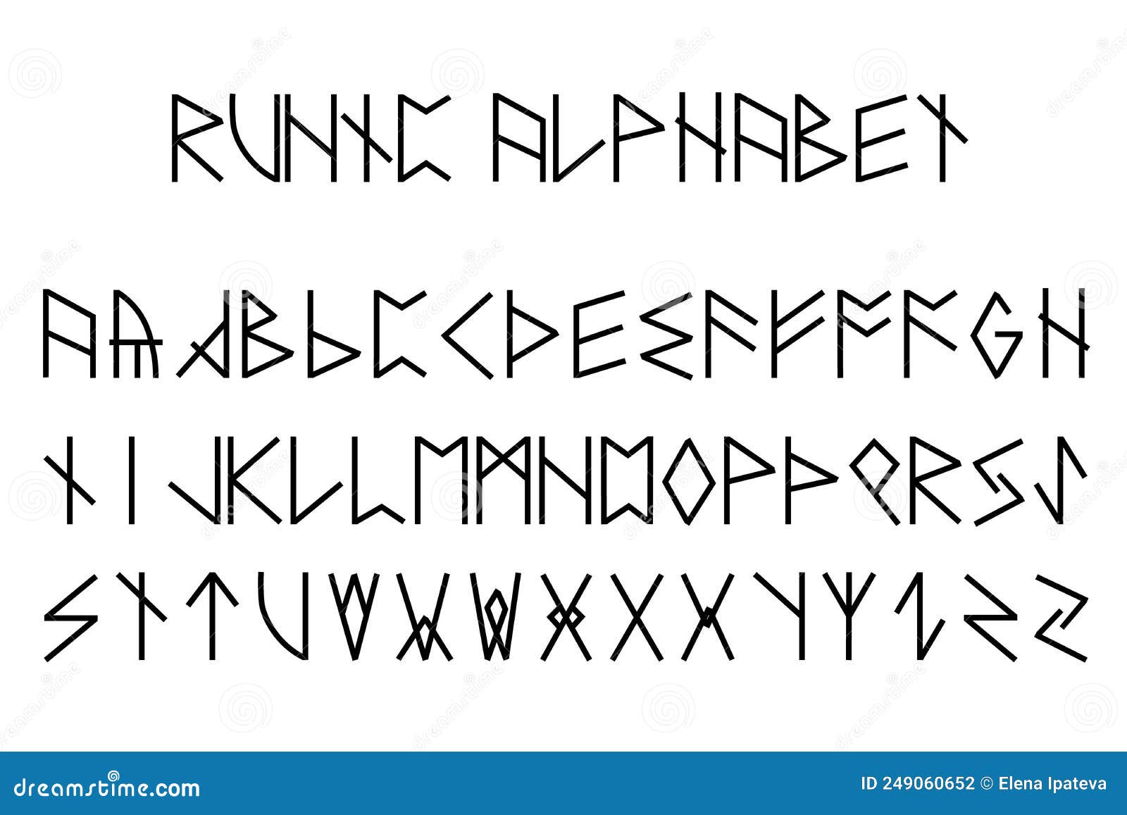 Vector Runic Scandinavian Celtic Alphabet for Web Stock Vector ...