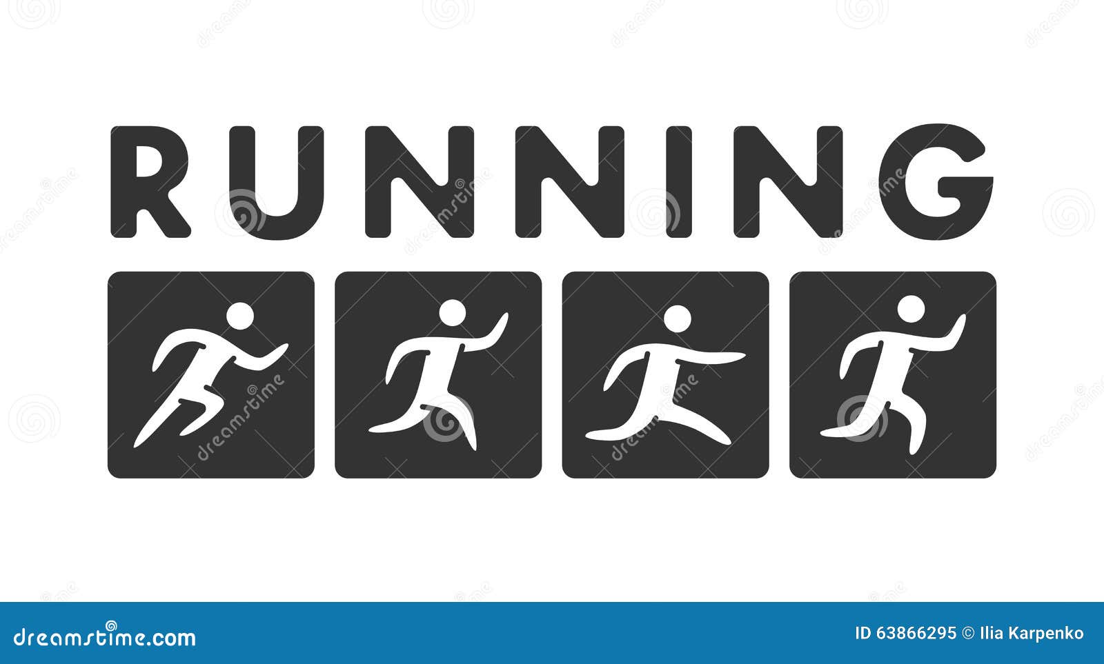 Vector Running Logo and Symbol. Vector Sport Icon Stock Illustration ...