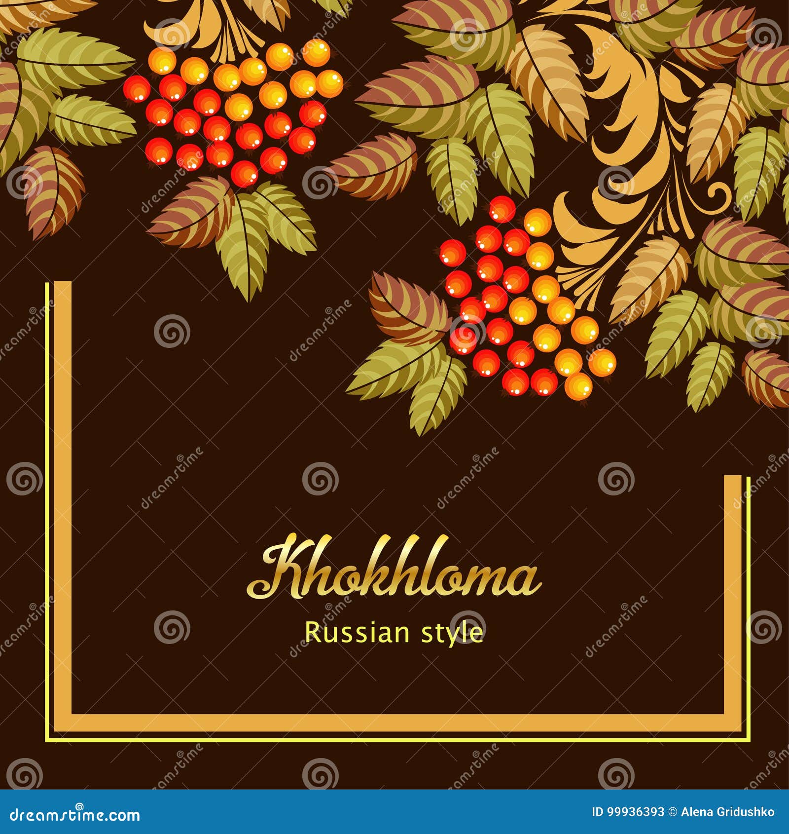 Vector Russian Ethnic Ornament .Russian Style Decoration and Design ...