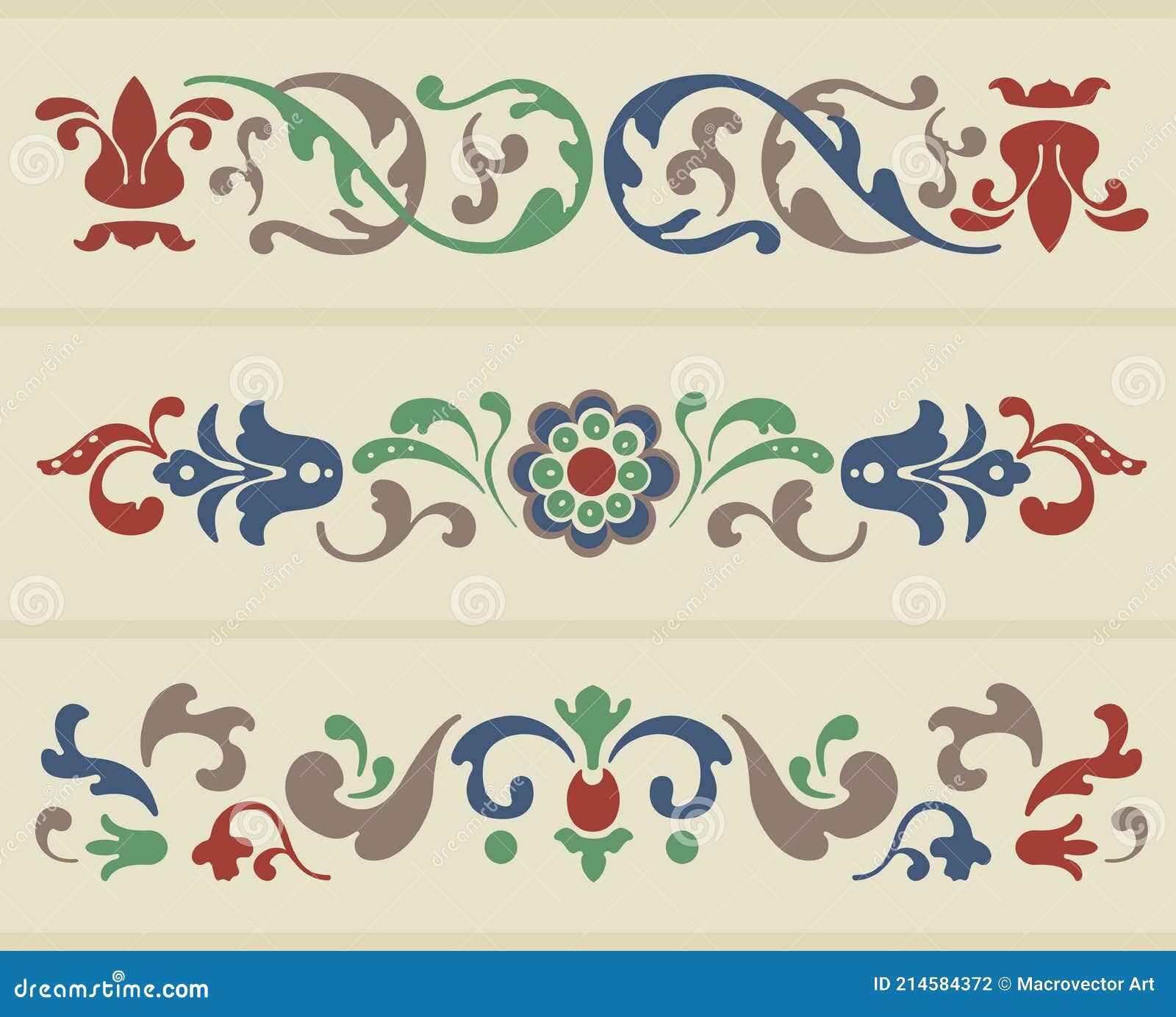 Vector Russian Floral Ornament Vector Design Illustration Stock Vector ...