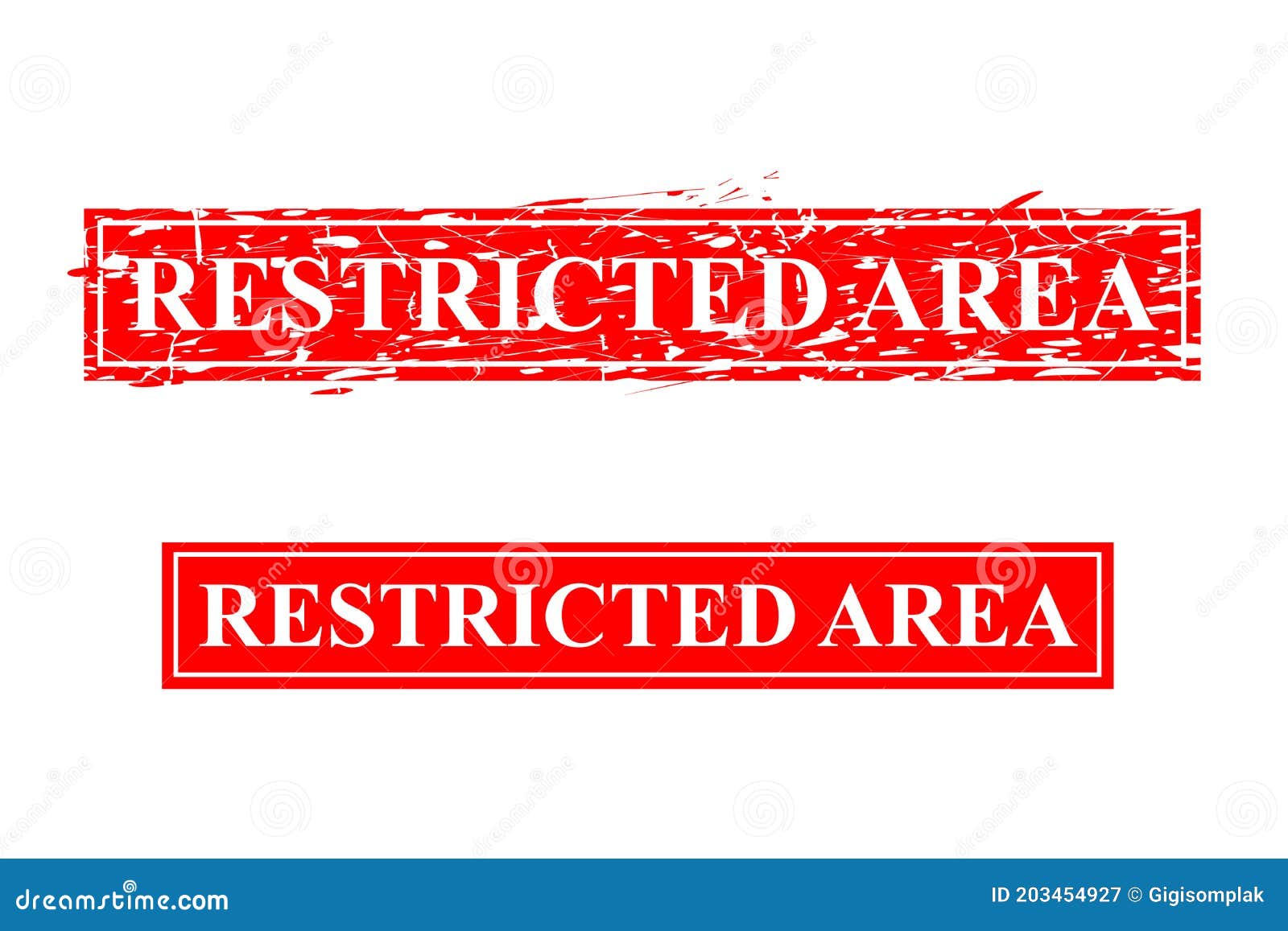 Vector Rusty 2 Rubber Stamp, Restricted Area Stock Vector ...