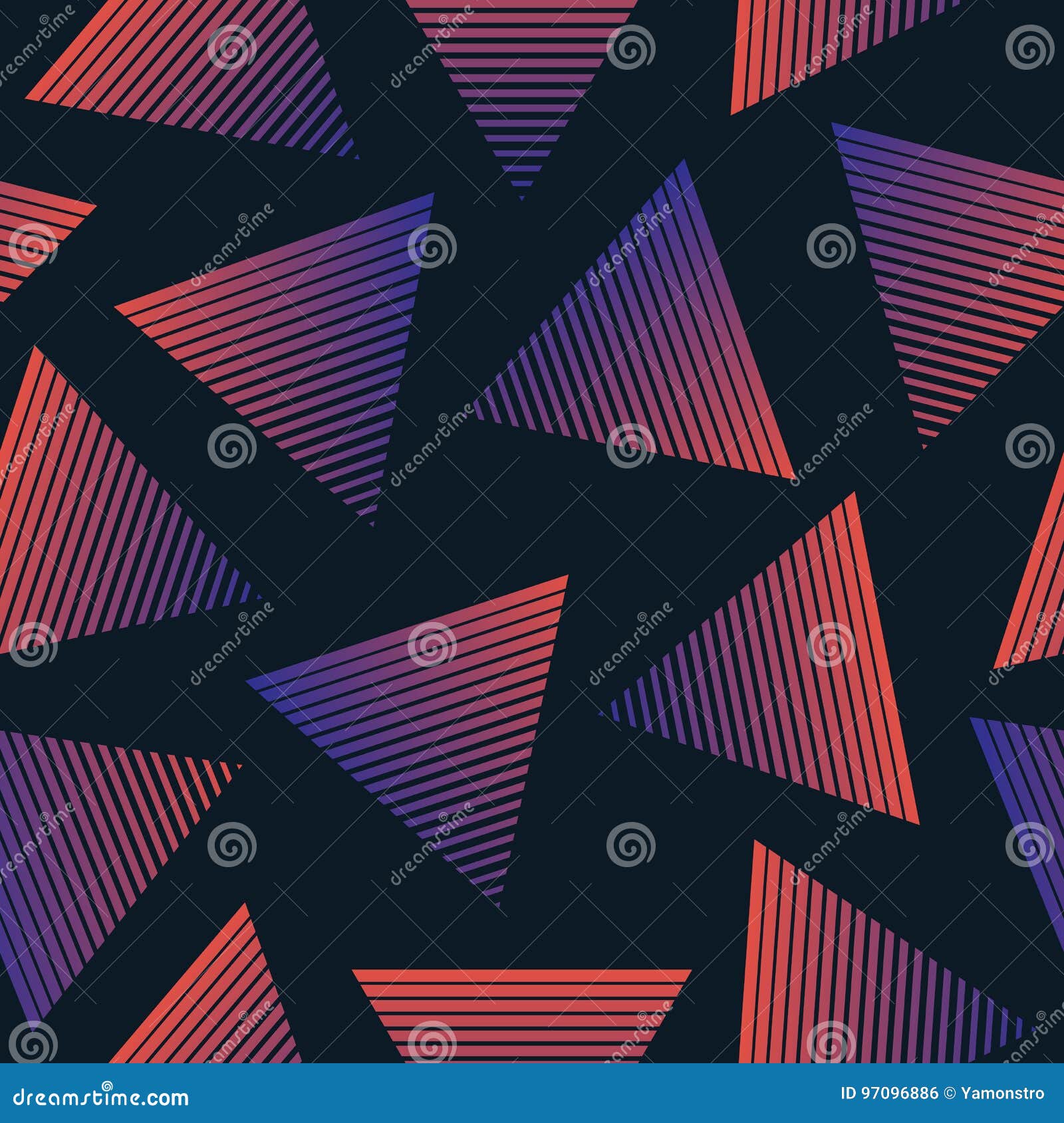 Vector 80s Retro Style Seamless Pattern Stock Vector - Illustration of ...