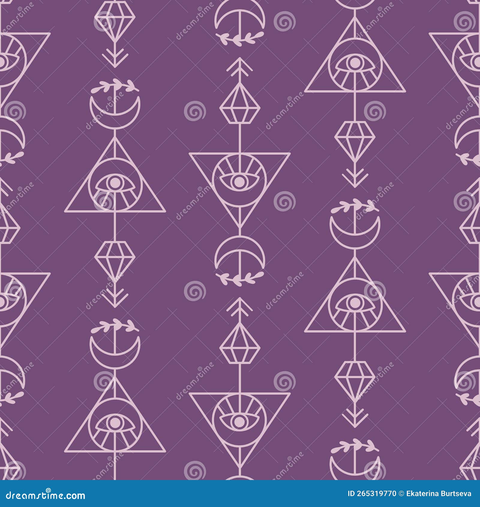 Vector Sacred Geometry Shapes Seamless Pattern Stock Vector ...