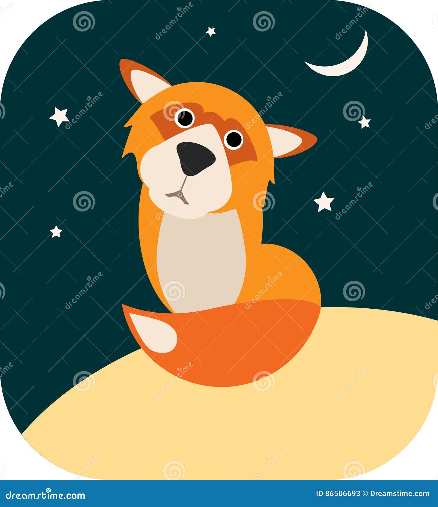 Vector Sad Fox | CartoonDealer.com #86506693