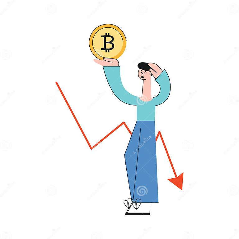 Vector Sad Man Bitcoin Decrease Trend Flat Stock Vector - Illustration ... Vector Sad Man Bitcoin Decrease Trend Flat Stock Vector - Illustration ...