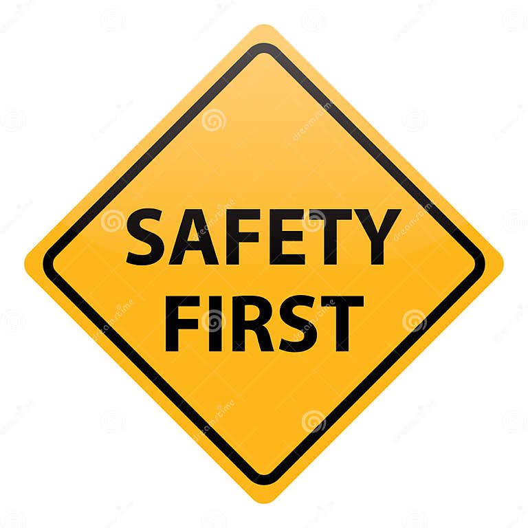 Vector safety first stock vector. Illustration of information - 32218498