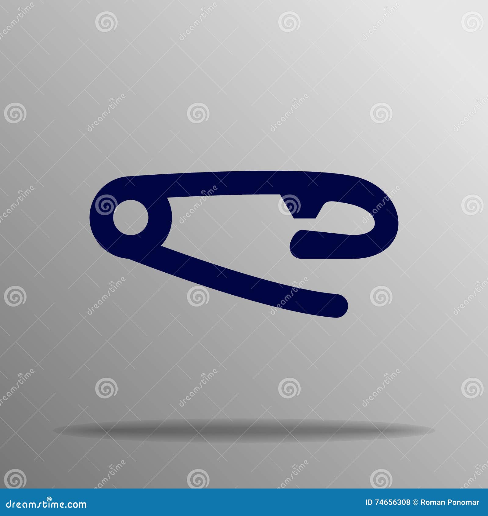 Vector safety pin stock illustration. Illustration of fashion - 74656308