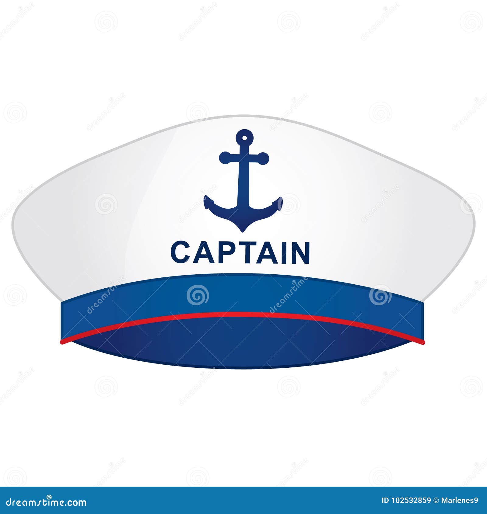 Vector Sailor Cap stock vector. Illustration of clothes - 102532859