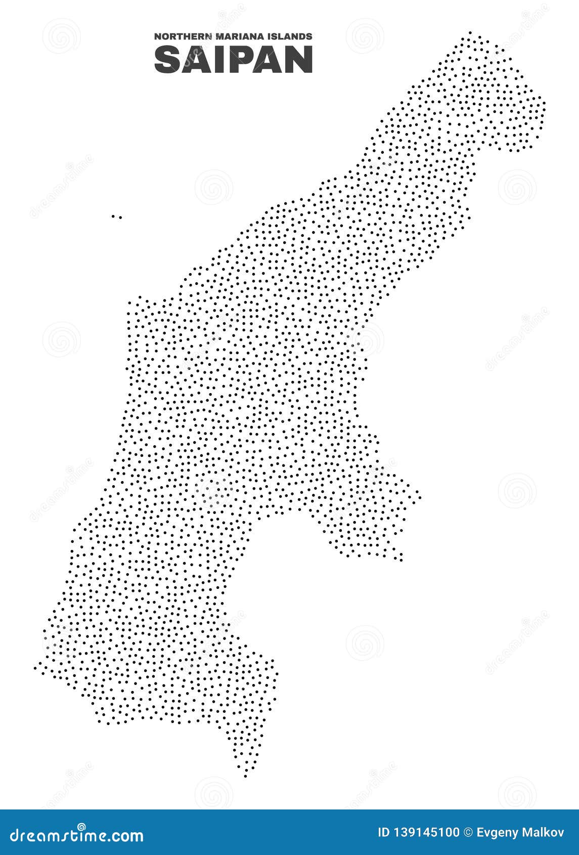 Vector Saipan Island Map of Dots Stock Vector - Illustration of ...