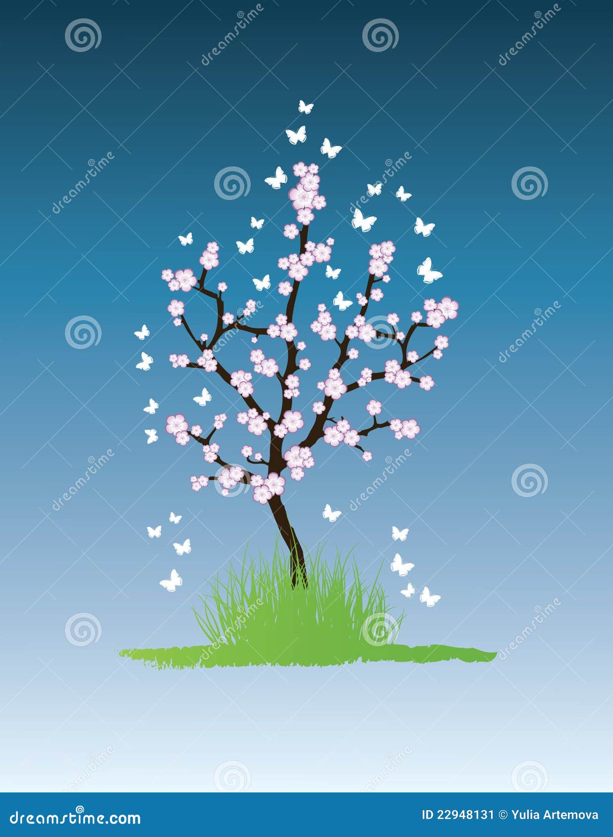 Vector Sakura Flower Seamless Pattern Element. Elegant Cherry Blossom ...