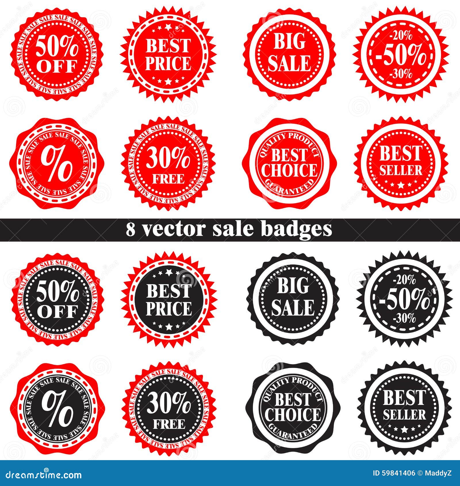 Vector sale badges stock vector. Illustration of guarantee - 59841406