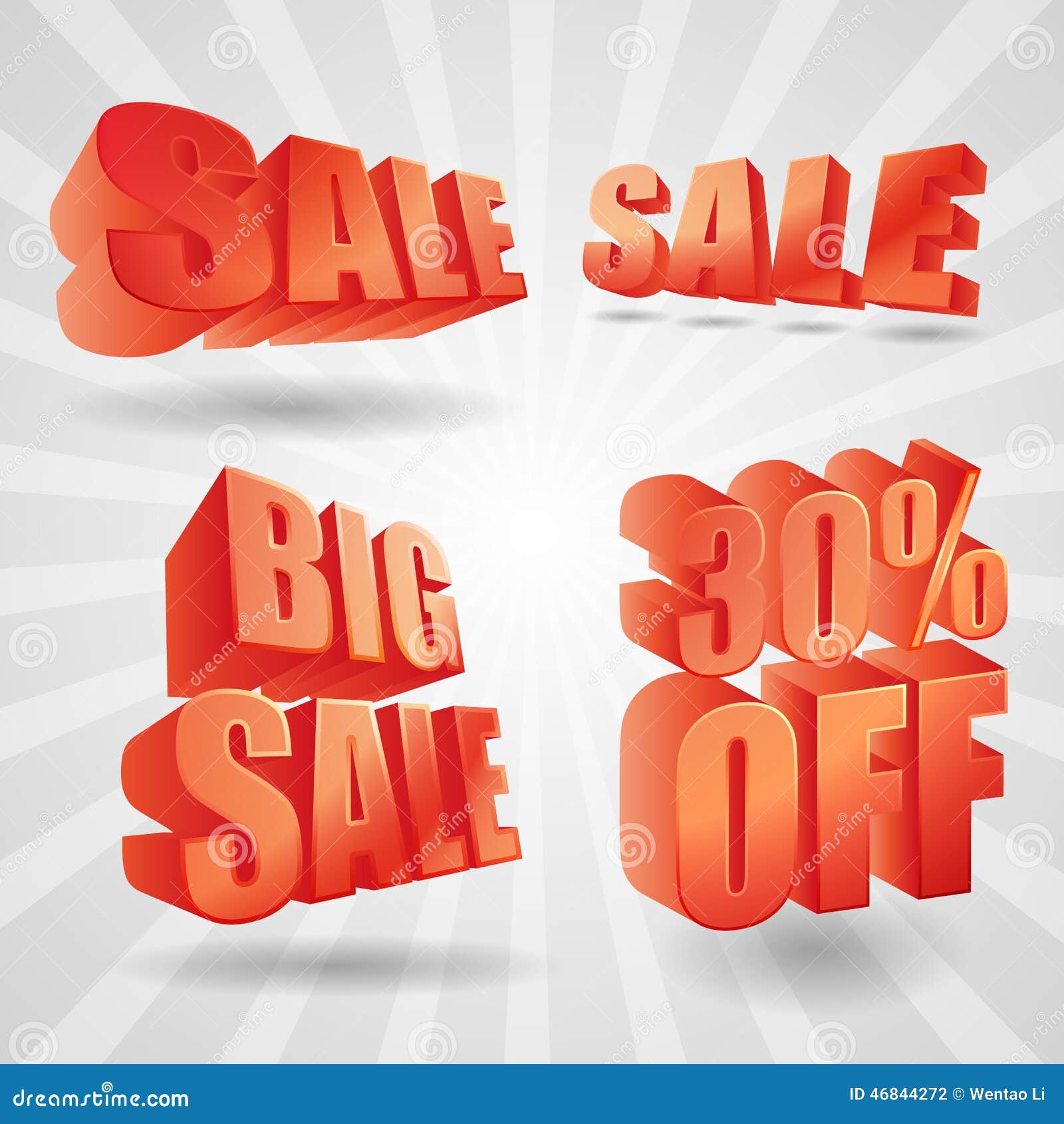 Vector Sale Design Elements 3d Stock Vector - Illustration of modern ...