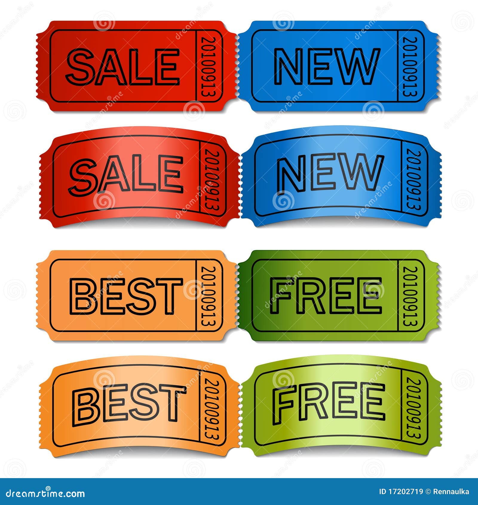 Vector sale tickets stock vector. Illustration of isolated - 17202719