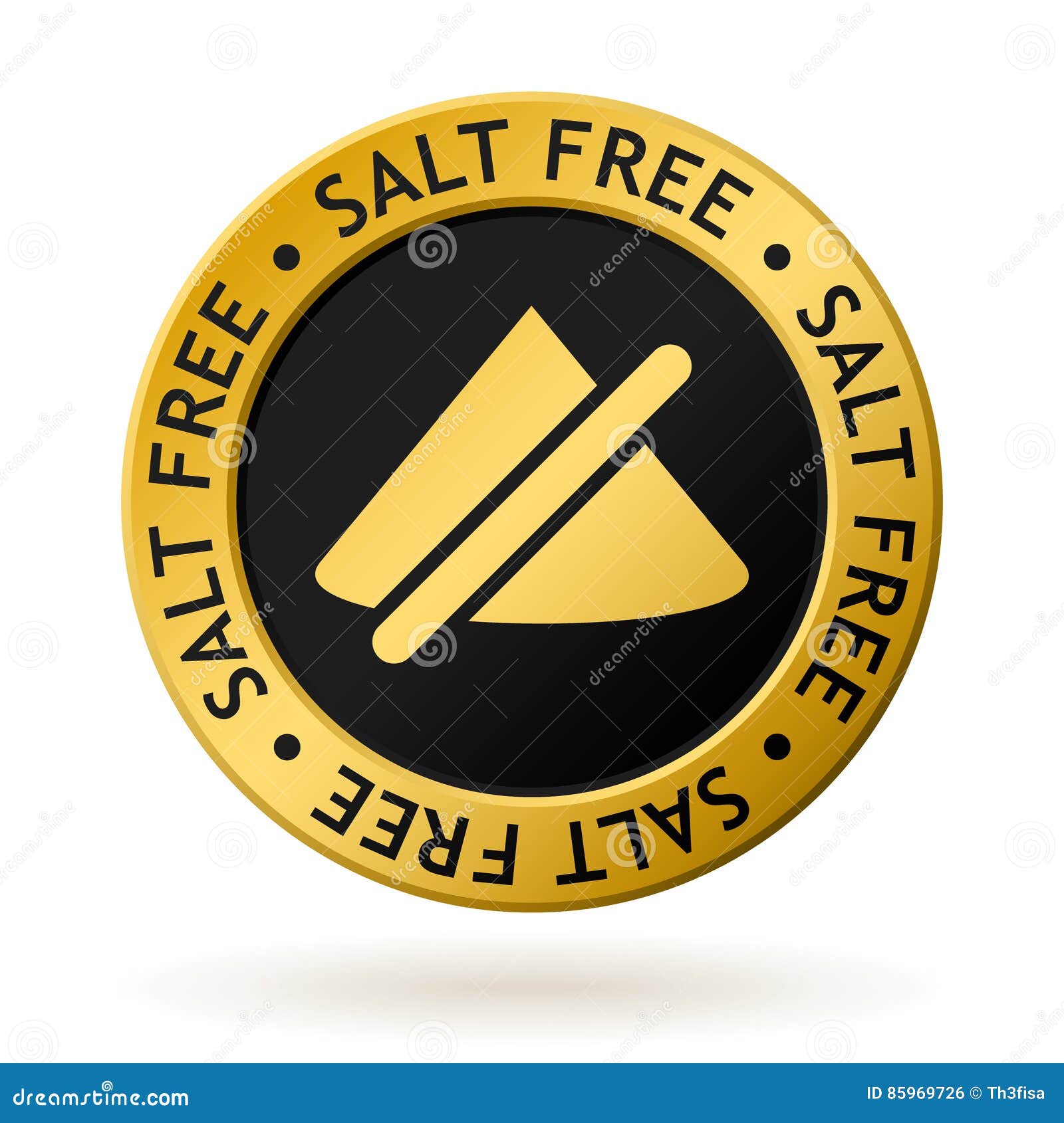 Vector Salt Free Gold Medal Stock Vector - Illustration of recycle ...