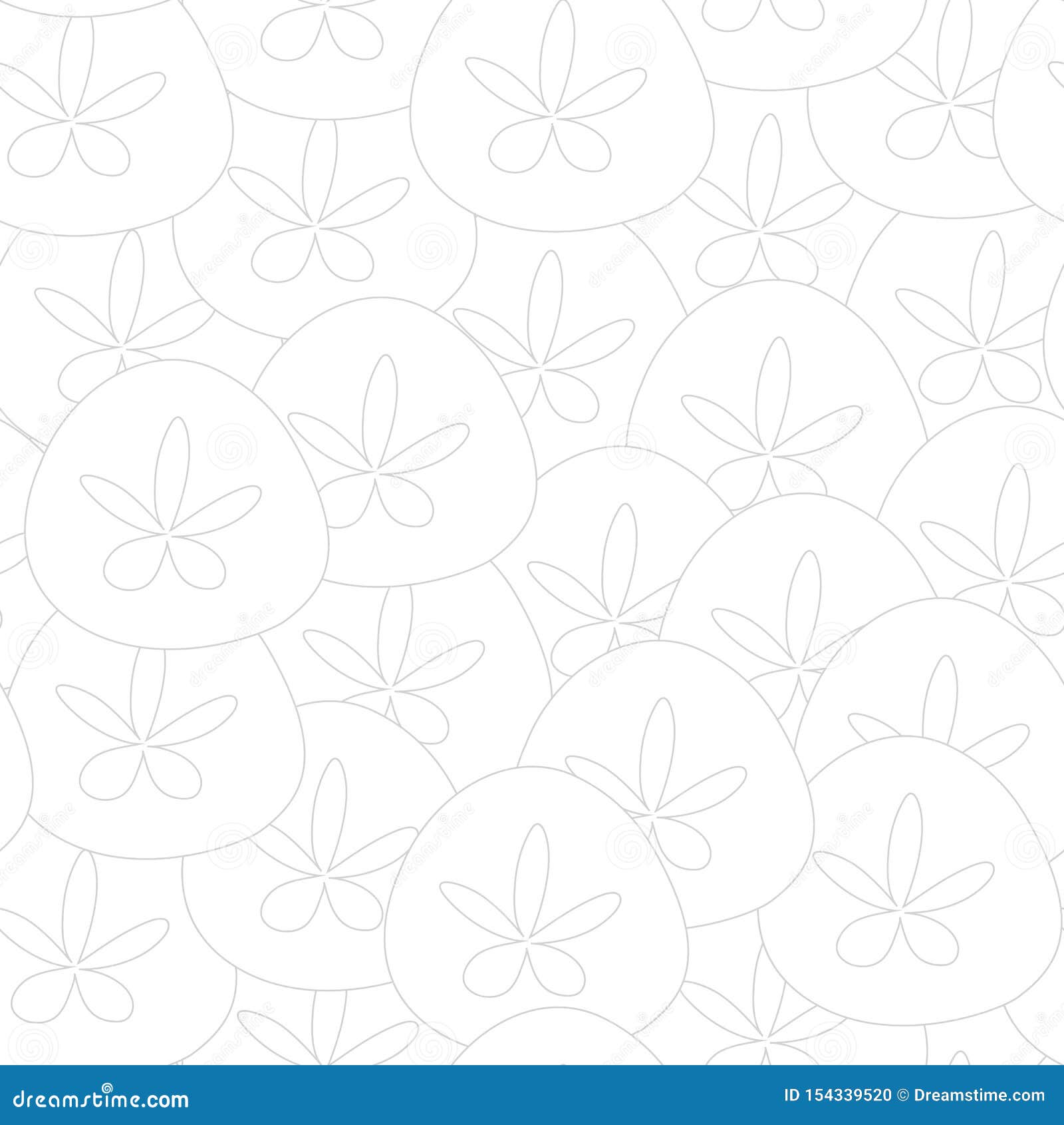 Vector Sand Dollar Seashells in White Texture Seamless Repeat Pattern ...