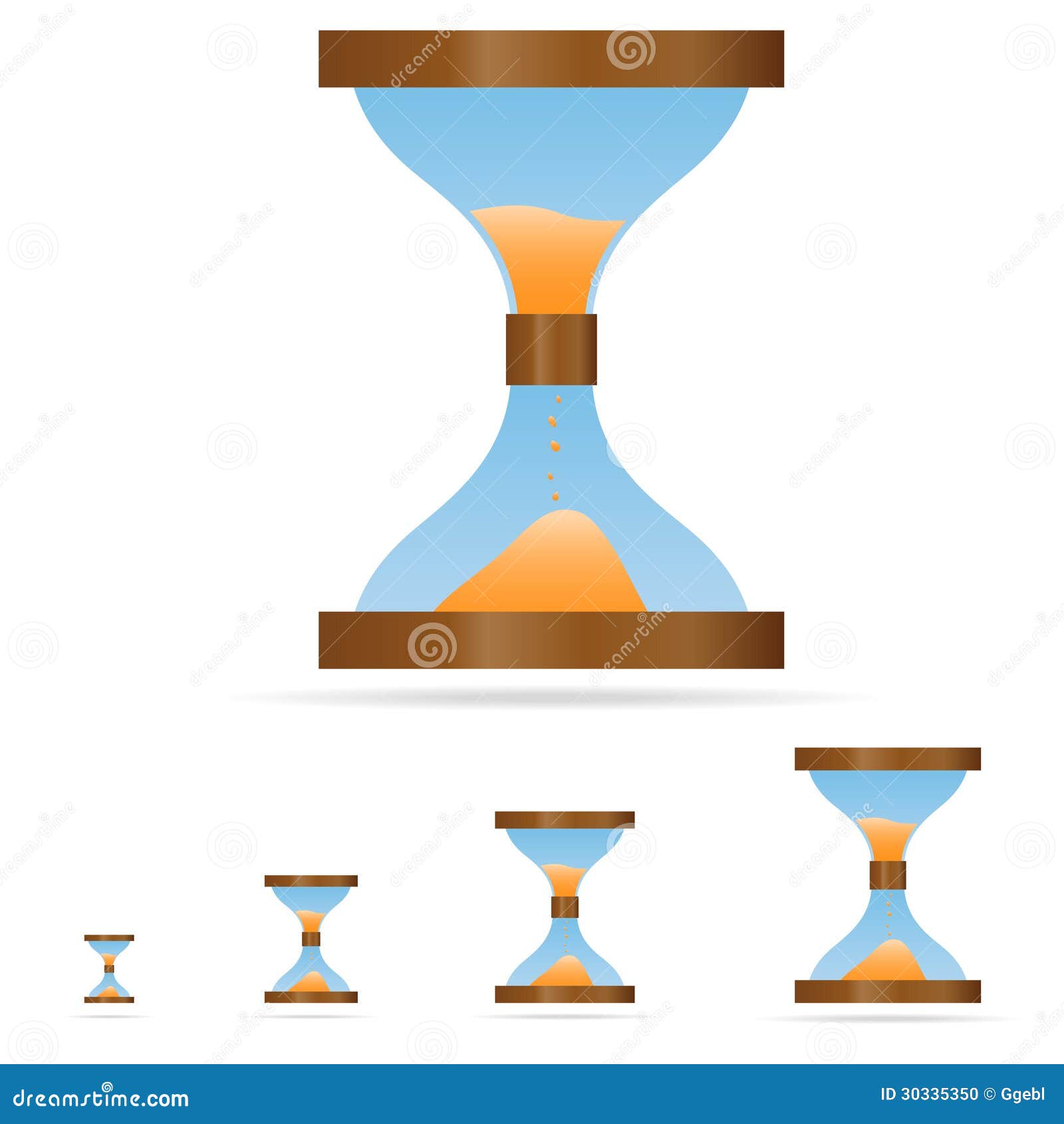 Vector sandglass icon stock vector. Illustration of sandglass - 30335350