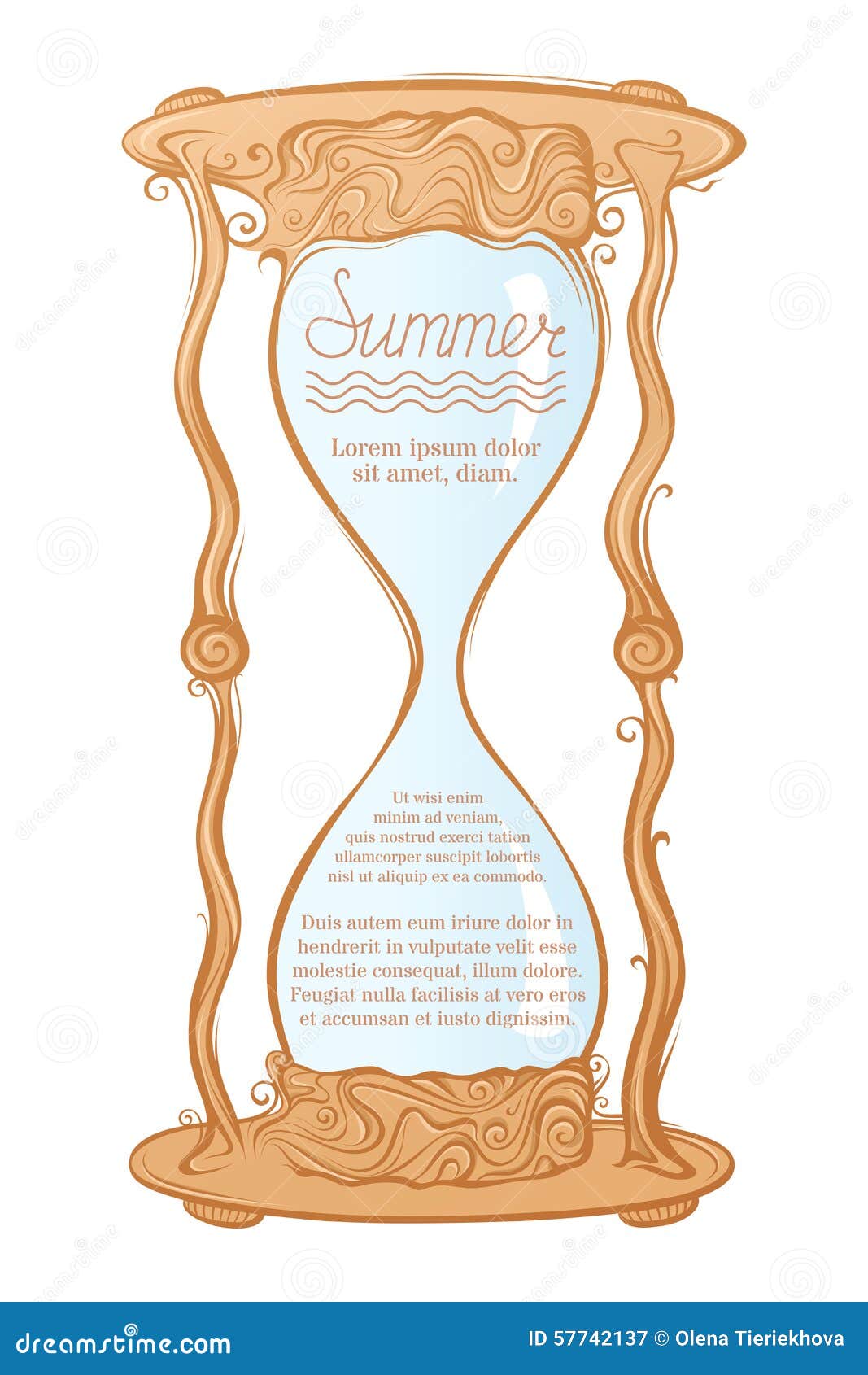 Vector Sandglass Illustration. Stock Vector - Illustration of equipment ...