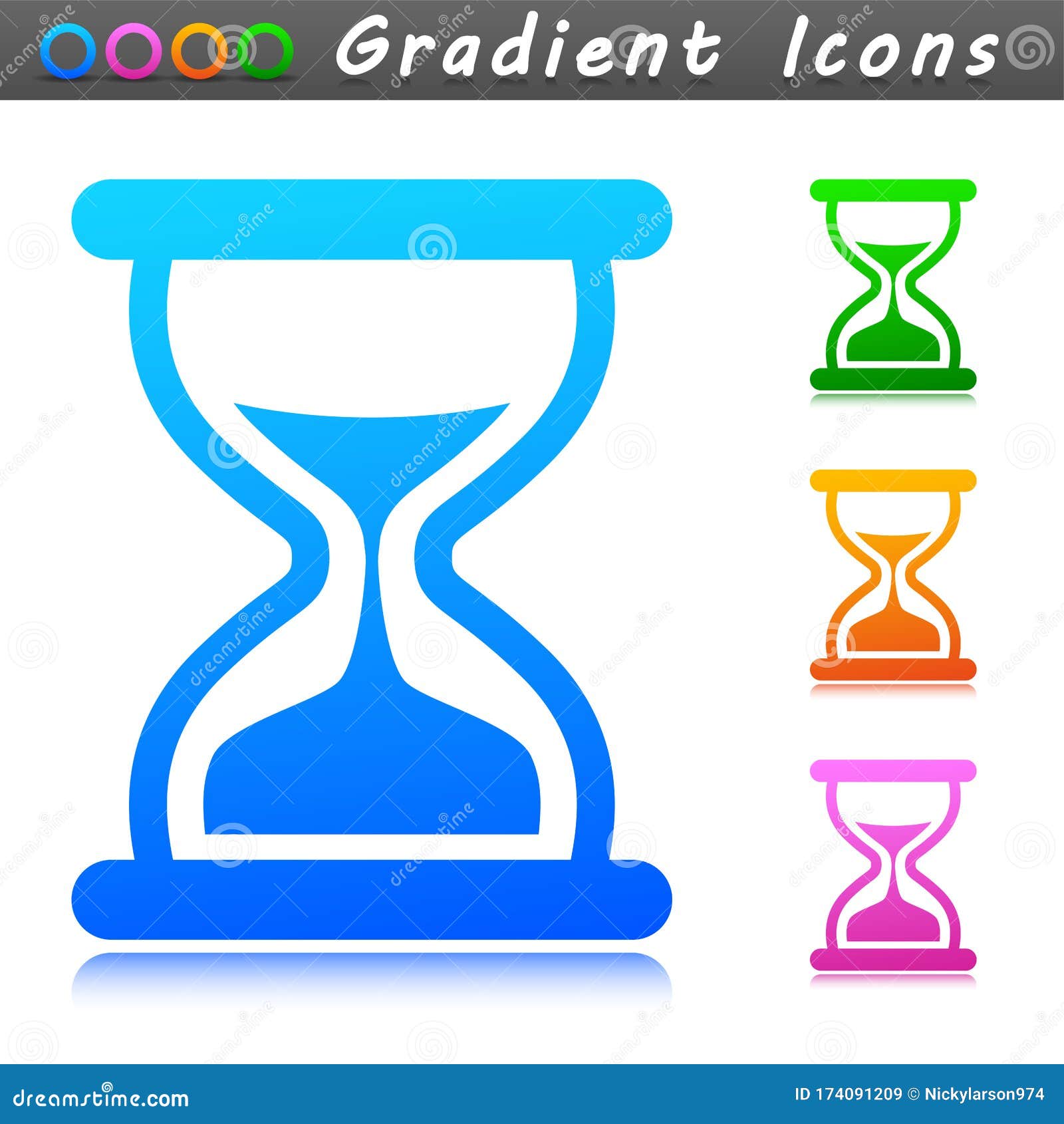 Vector Sandglass Symbol Icon Concept Stock Vector - Illustration of ...