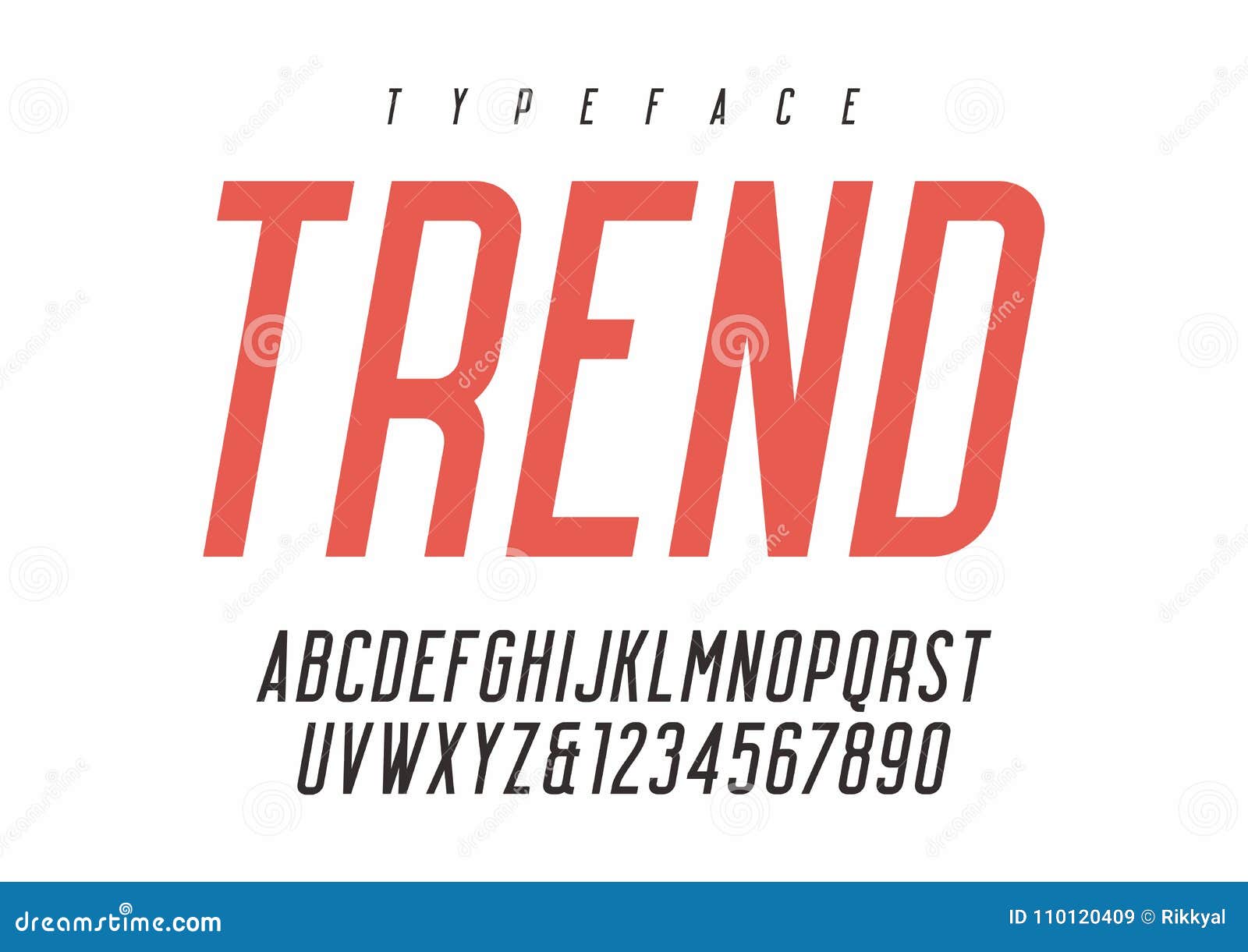 Vector Sans Serif Condensed Regular Type, Letters and Numbers, a Stock ...