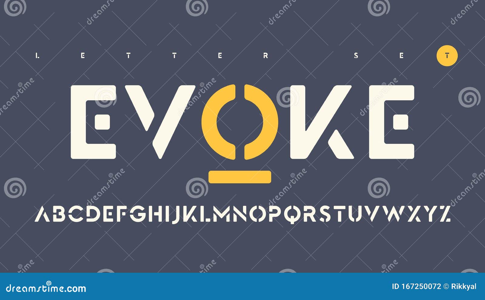 Vector Sans Serif Urban Stencil Rounded Letter Set, Cropped Alphabet ...
