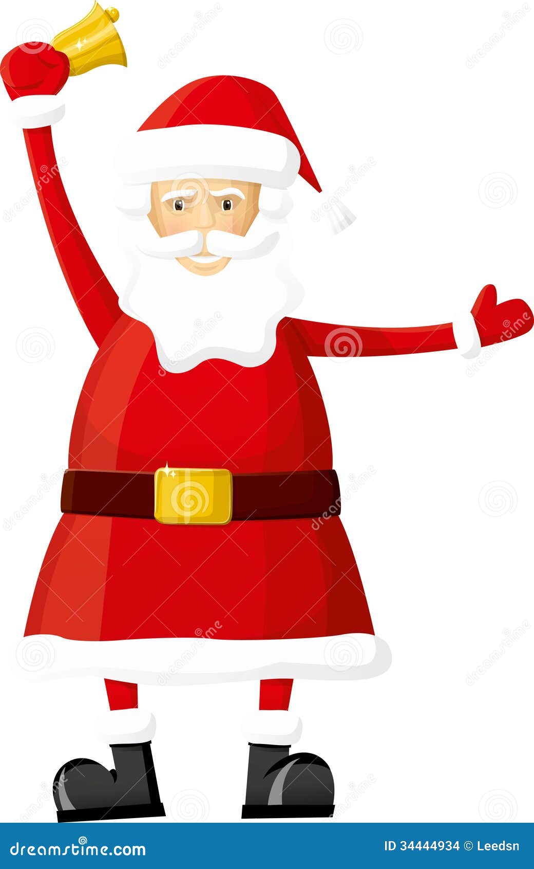 Vector Santa with Bell stock vector. Illustration of ornament - 34444934