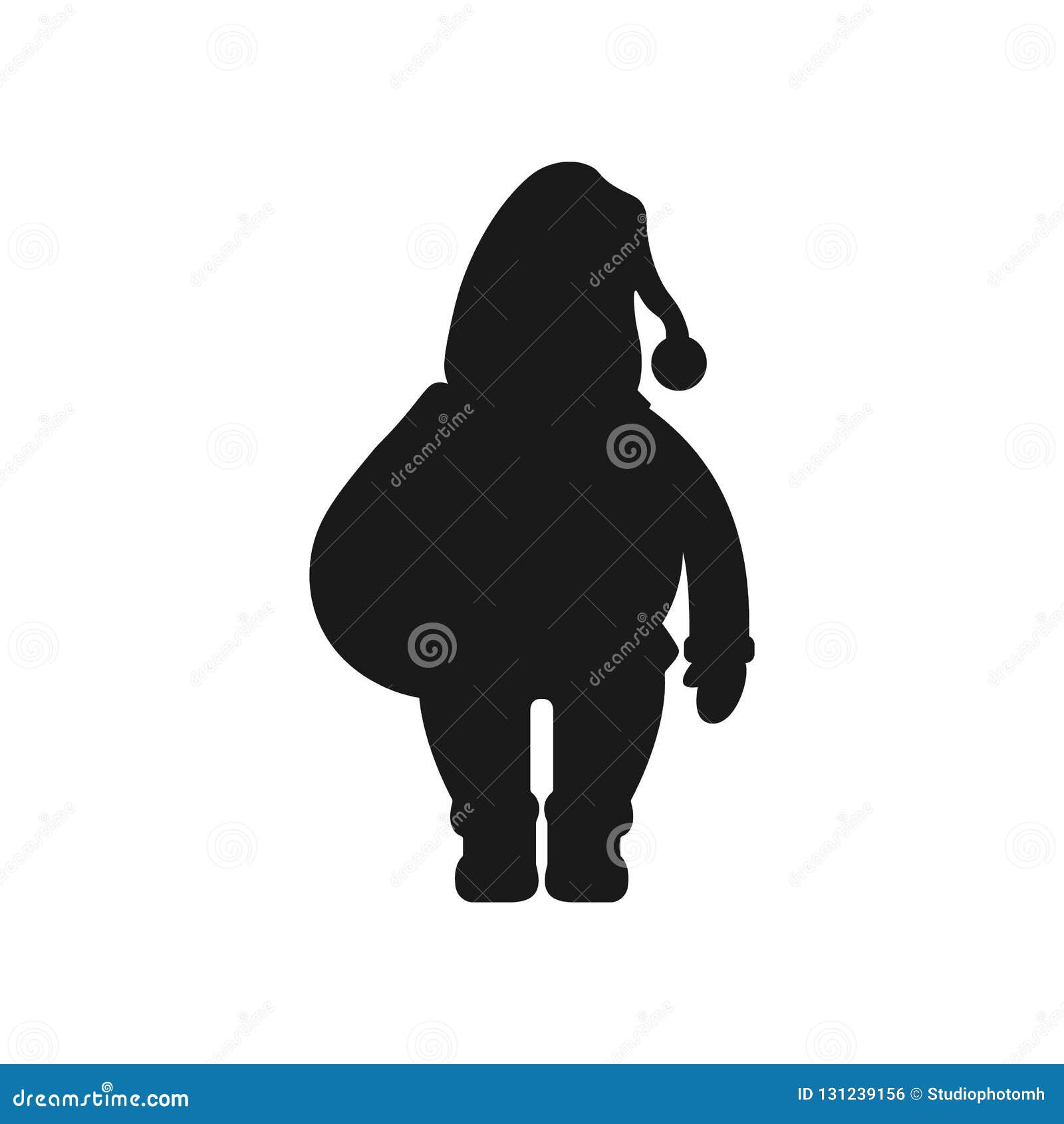 Vector of Santa Claus Back Icon Isolated. Stock Vector - Illustration ...