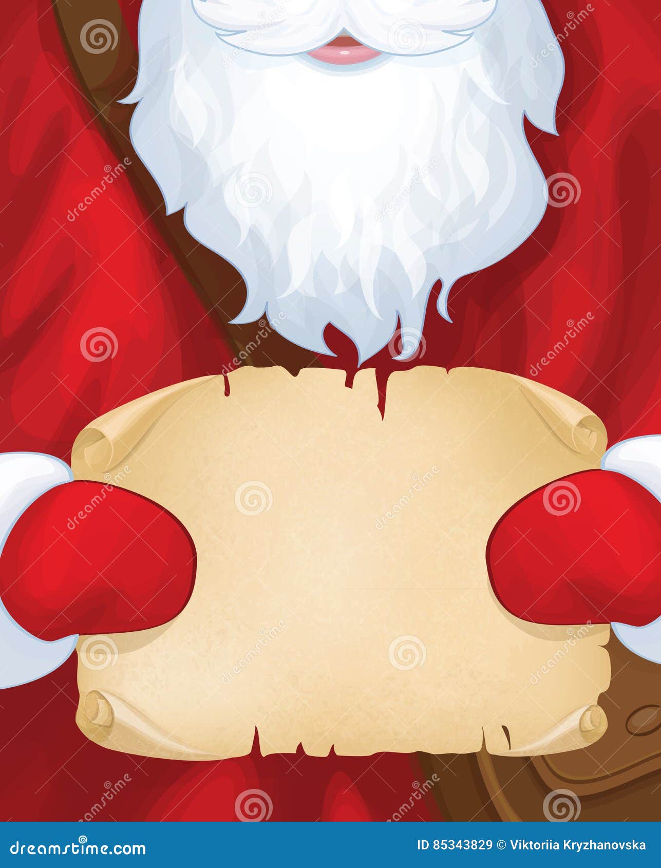 Vector Santa Claus Postman. Stock Vector - Illustration of parchment ...