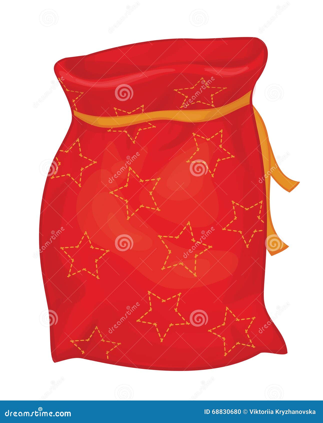 Vector Santa Claus sack. stock vector. Illustration of christmas - 68830680