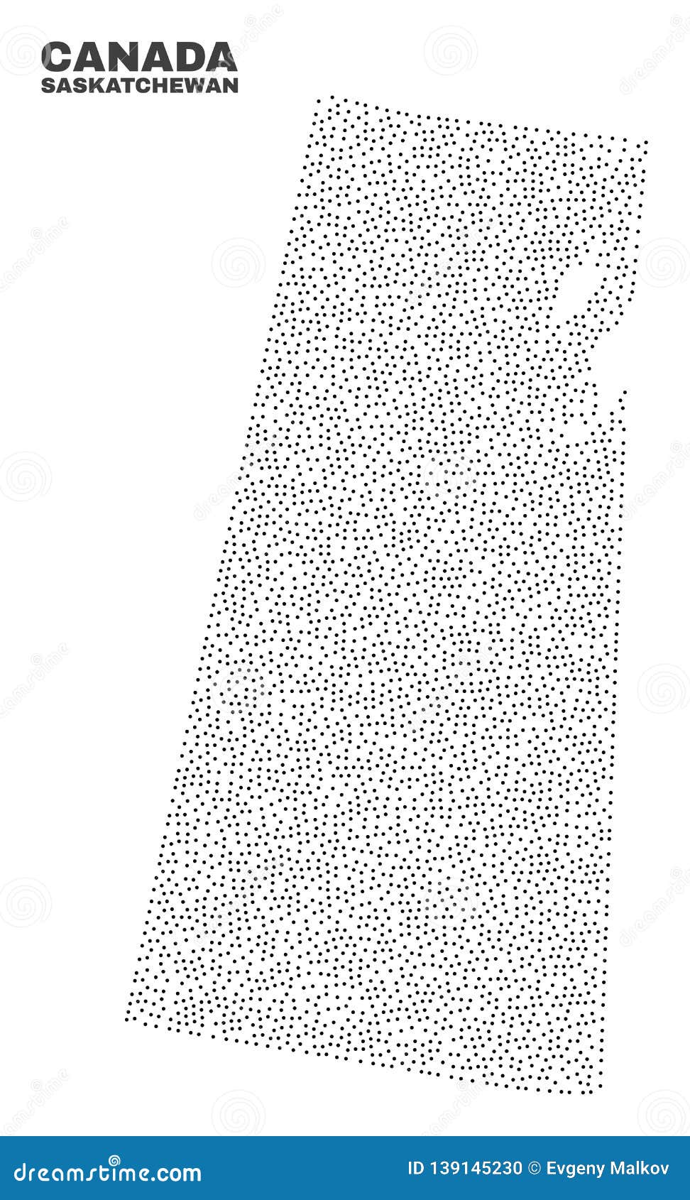 Vector Saskatchewan Province Map of Points Stock Vector - Illustration ...