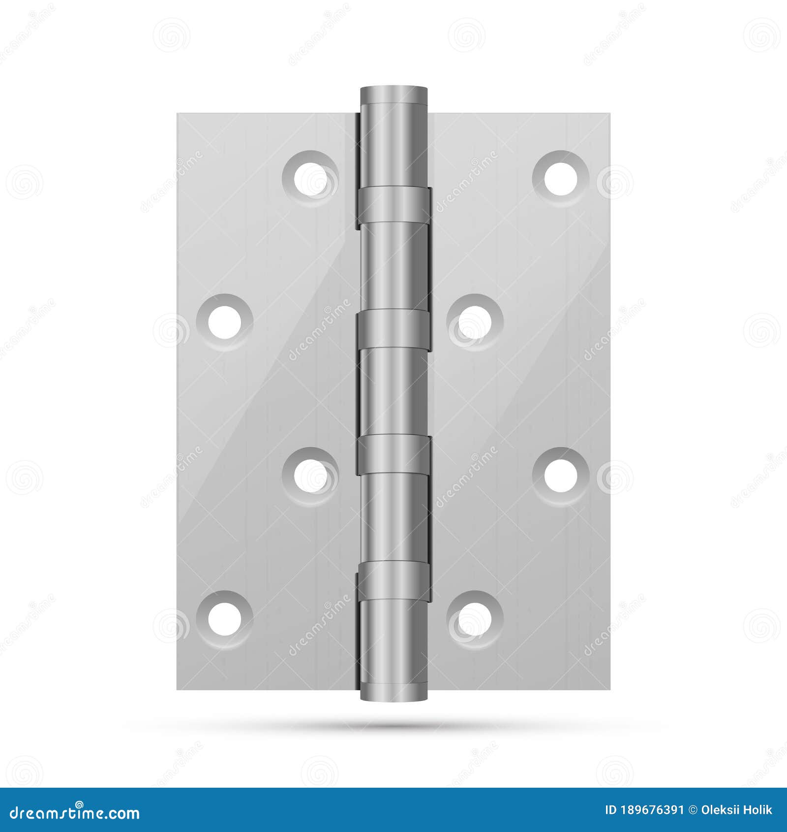 Vector Satin Nickel Entry Door Hinge Stock Illustration - Illustration ...