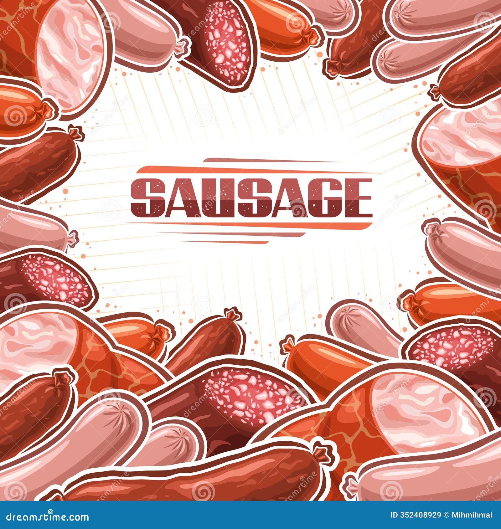 Vector Sausage Icon Set. Cartoon Sausage Symbol, Isolated. Sausages ...